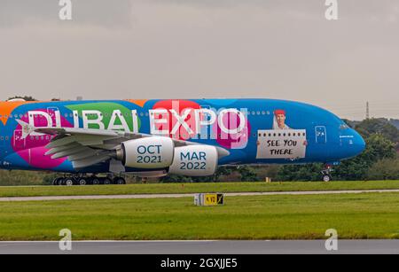 A380 EXPO 2020 Emirates Dubai UAE Manchester Airport England Uk ...