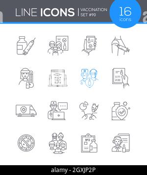 vaccine selection line icon on white Stock Vector Image & Art - Alamy