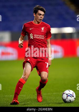 Liverpool's Dominic Corness during the Papa John's Trophy Northern ...