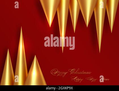 Christmas and New Year background. Bright Winter holiday composition ...