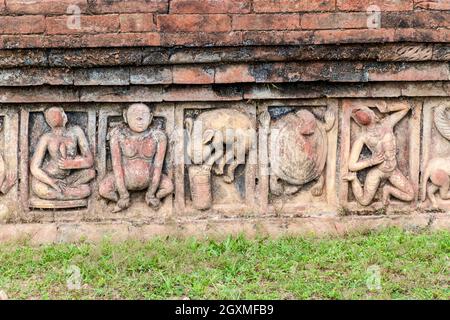 Detail of carvings at Somapuri Vihara Somapura Mahavihara , ruins of ...