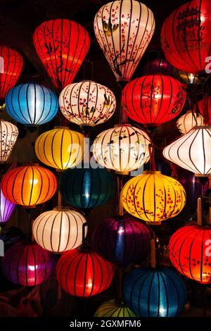 Colorful Bright Lanterns in the Darkness Stock Photo - Alamy