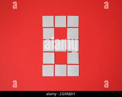 Number Eight Written In Vintage Lcd Style Stock Photo - Alamy