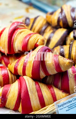 Colourful croissants at Oree Boulangerie, Covent Garden, London, UK ...