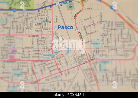 Map of Pasco Stock Photo - Alamy