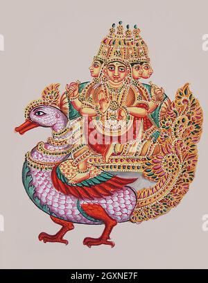 Hindu God Brahma With four Heads artistic and religious Sculpture at ...