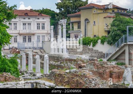 Roman Odeon of the old city Philippopolis. Plovdiv, Bulgaria Stock ...