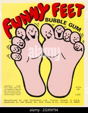 Funny Feet Bubble Gum Stock Photo - Alamy