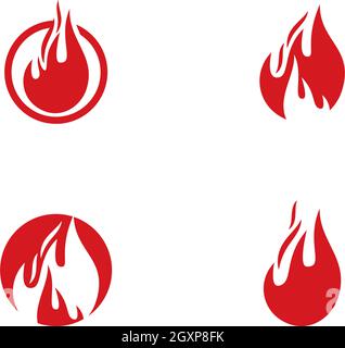 Fire flame Logo Template Stock Vector Image & Art - Alamy