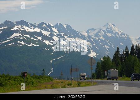 Scenic highway in Alaska, USA Stock Photo - Alamy