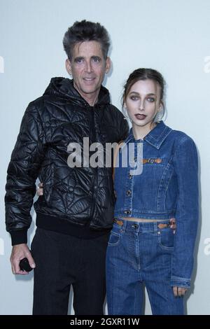 Emma Chamberlain and her father Michael Chamberlain attending the Louis ...