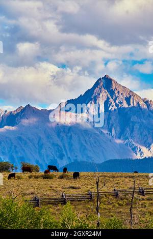 lake against the background of the mountains in the daytime with green ...