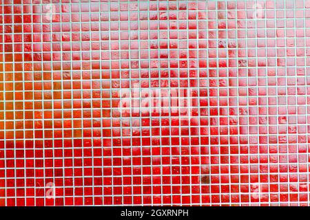 small red tiles background mosaic Stock Photo - Alamy