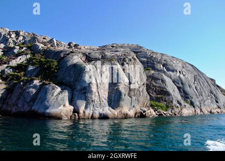 Rock formations in Fjällbacka archipelago on the western coast of ...