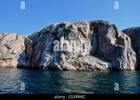 Rock formations in Fjällbacka archipelago on the western coast of ...