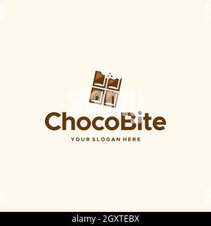 minimalist CHOCOBAR square chocolate logo design Stock Vector Image ...