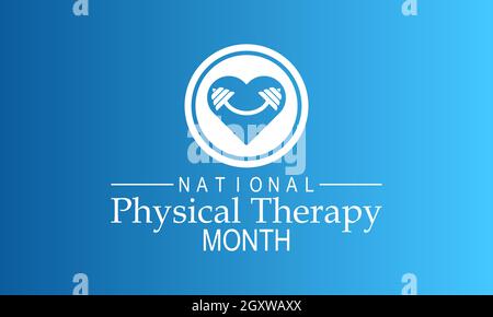 National physical therapy month banner design with white background ...
