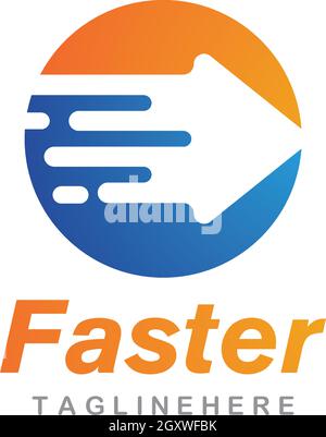 fast arrow logo vector template Stock Vector Image & Art - Alamy