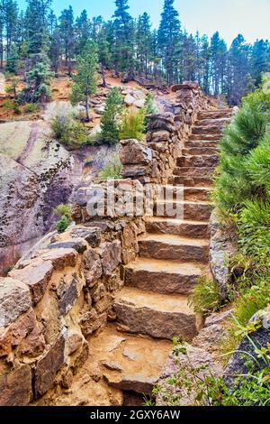 Natural stone steps leading up a grassy slope Stock Photo - Alamy