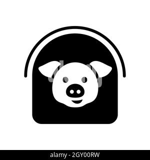 Pigsty icon. Farm animal sign. Graph symbol for your web site design ...