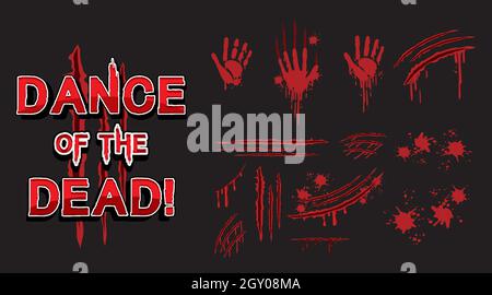 Serial killer text design with bloody handprint illustration Stock ...