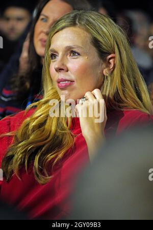 Prime Minister Boris Johnson's wife Carrie Johnson is applauded by well ...