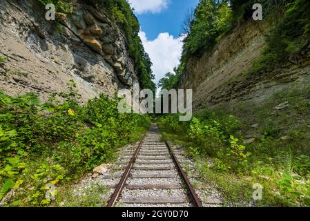 Madison Railroad Incline Cut - Jefferson County - Indiana Stock Photo ...