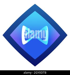 Axie Infinity AXS token symbol in soap bubble. The financial pyramid ...