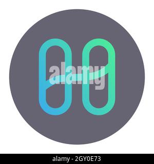 Harmony ONE token symbol cryptocurrency logo, coin icon isolated on ...