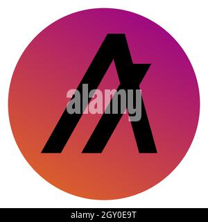 Algorand ALGO token symbol cryptocurrency logo coin icon isolated on ...