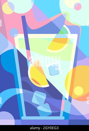 Cocktail party poster vector template. Love Cocktail party, Poster neon ...