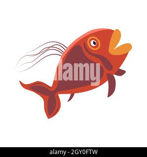 Cartoon fish with big lips illustration Stock Vector Image & Art - Alamy