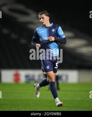 Milton Keynes, UK. 5th Oct, 2021. Connor Parsons of Wycombe Wanderers ...