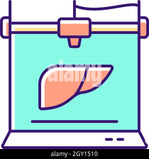 liver transplant color icon vector illustration Stock Vector Image ...