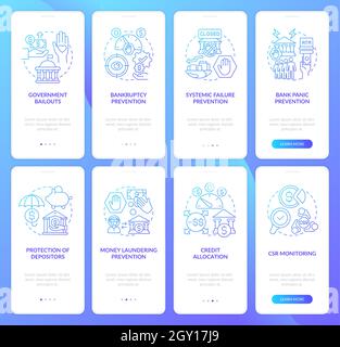 Bank regulation onboarding mobile app page screen Stock Vector Image ...