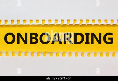 Onboarding symbol. The concept word 'onboarding' on the piece of ...