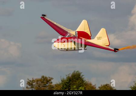 Fauvel AV36 flying wing glider at a COVID-19 drive-in airshow at ...