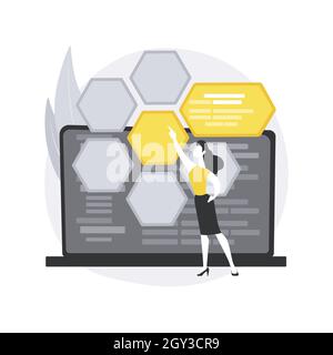 PHP and MySql development abstract concept vector illustration Stock ...