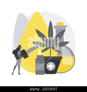 Hemp seed oil abstract concept vector illustration Stock Vector Image ...
