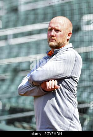 Houston Astros general manager James Click is seen during spring ...