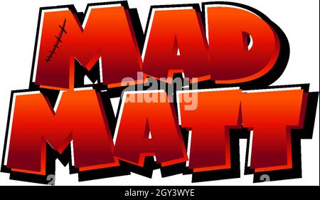 Mad Matt logo text design illustration Stock Vector Image & Art - Alamy