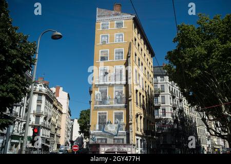 France, Lyon on 07/08/2020. Illustration of daily life in Lyon, France ...