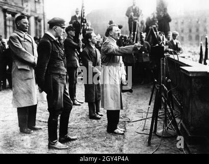 Adolf Hitler as election speaker, 1932 Stock Photo - Alamy