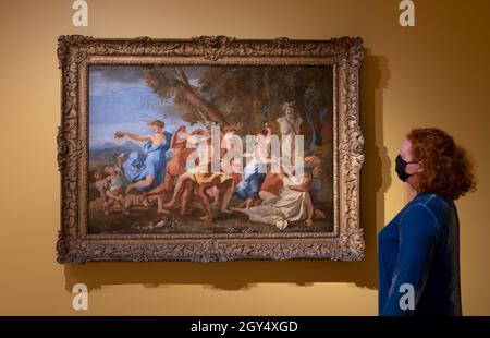 A Bacchanalian revel before term by French Baroque Nicolas Poussin at ...