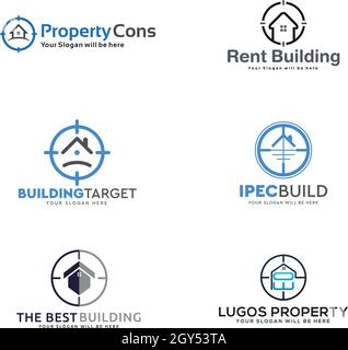 Vector icon set of bulls eye. Hit the target and miss the target with ...