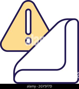 Warning RGB color icon Stock Vector Image & Art - Alamy