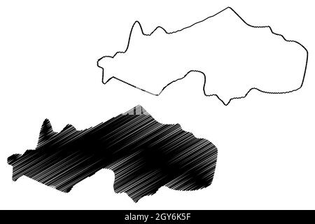 Kamrup district (Assam State, Republic of India) map vector ...