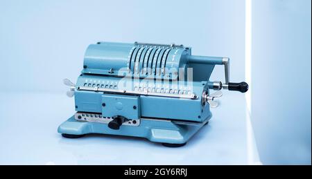 arithmometer, old retro computer for mathematical calculations Stock ...