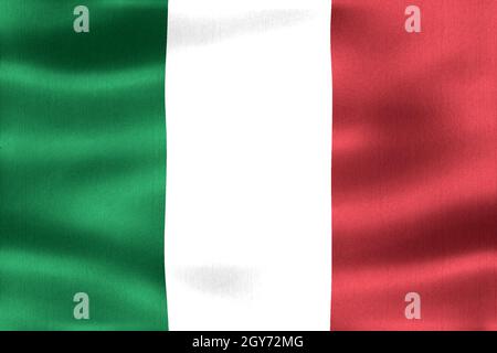 Italy flag - realistic waving fabric flag Stock Photo - Alamy
