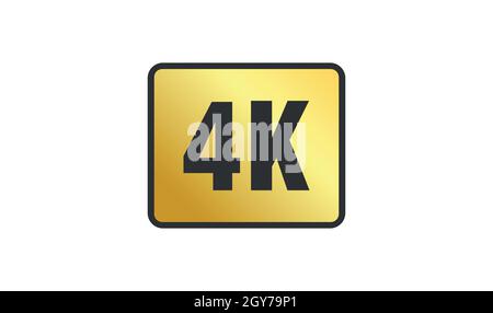 4K Ultra HD set on transparent background. High definition icon ...